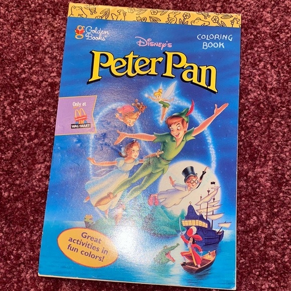 golden book | Other | Disneys Golden Books Peter Pan Vintage Coloring ...